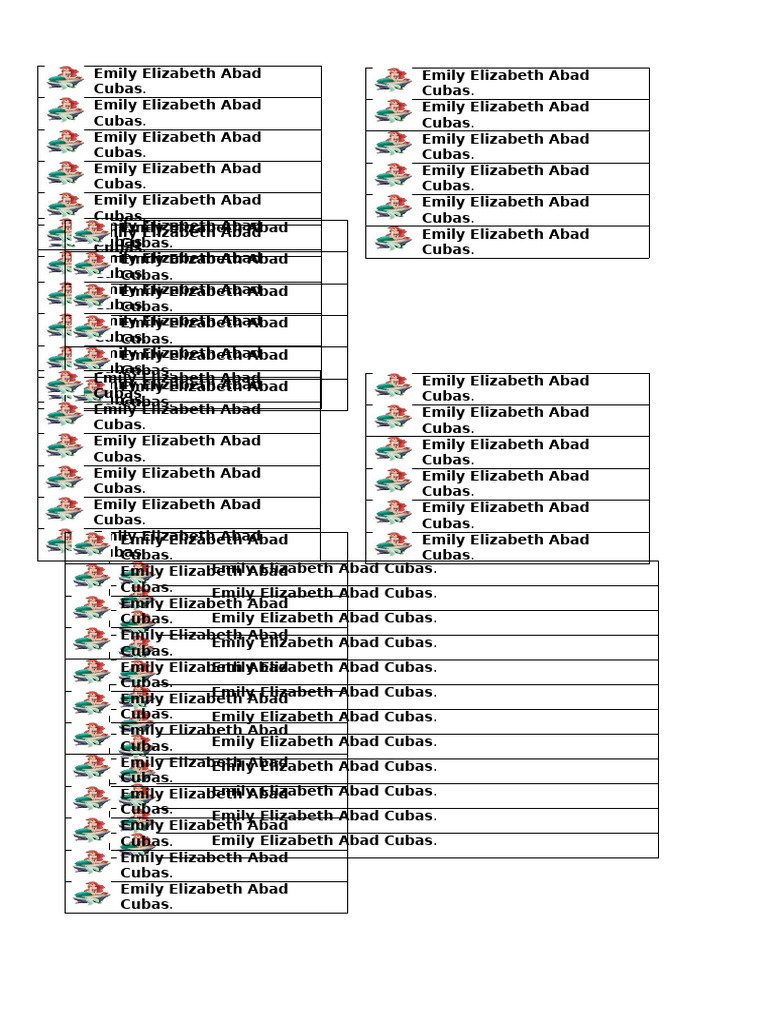 Emily Elizabeth Abad Cubas Nombre de Colores | PDF