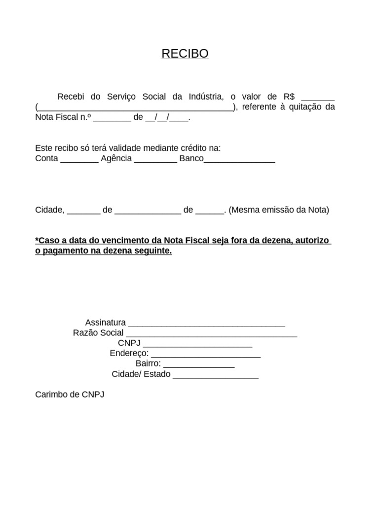 Modelo de Recibo | PDF