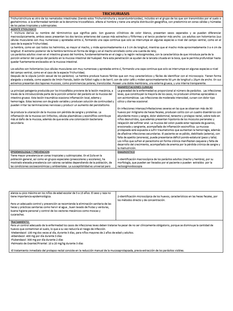 Trichuriasis | PDF