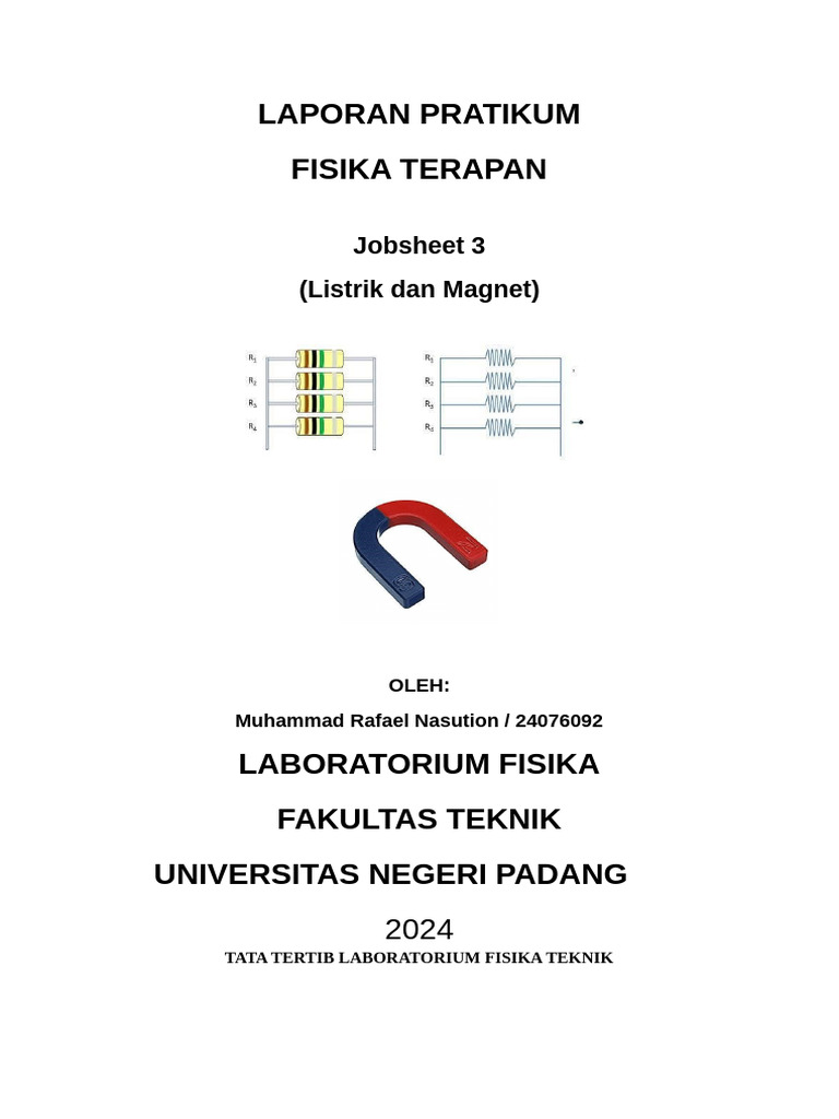Laporan Pratikum Ke 3 - Fisika Terapan - Muhammad Rafael Nasution ...