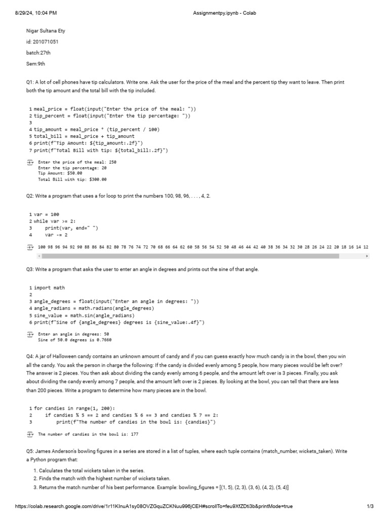 Assignmentpy - Ipynb - Colab | PDF