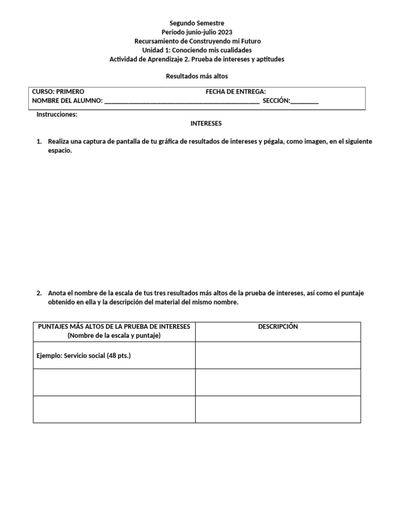 Formato de Resultados ADA2 | PDF