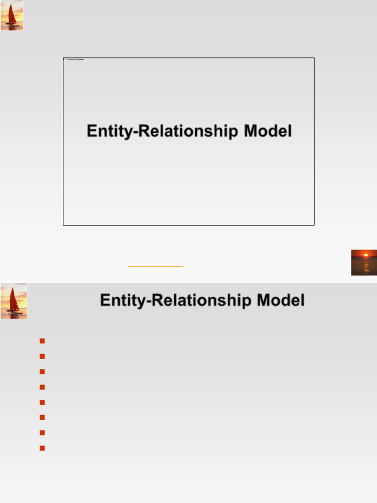 Entity-Relationship Model: Database System Concepts, 5th Ed | PDF