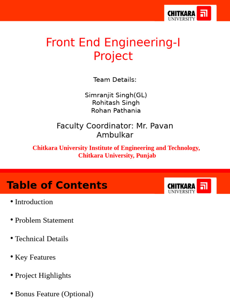 FEE Project Presentation Template 2 | PDF