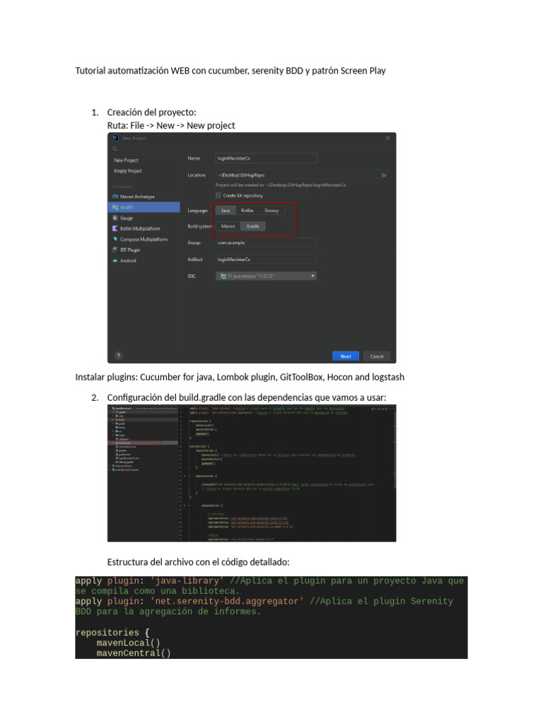 Tutorial Automatización WEB Con Cucumber | PDF