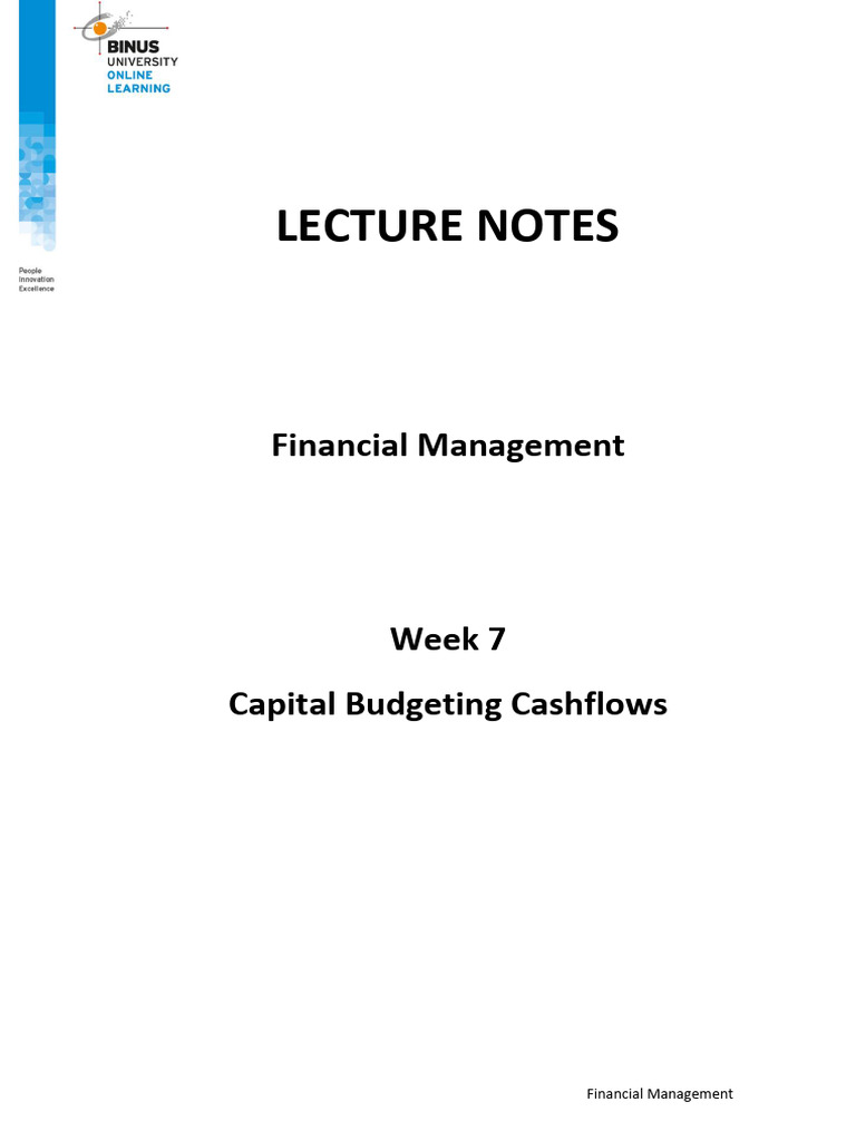 Lecture Notes: Financial Management | PDF