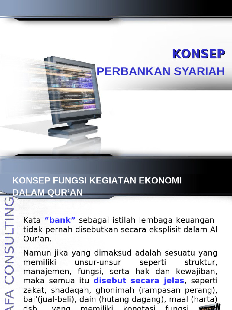 Materi 1, Konsep Dasar Bank Syariah | PDF