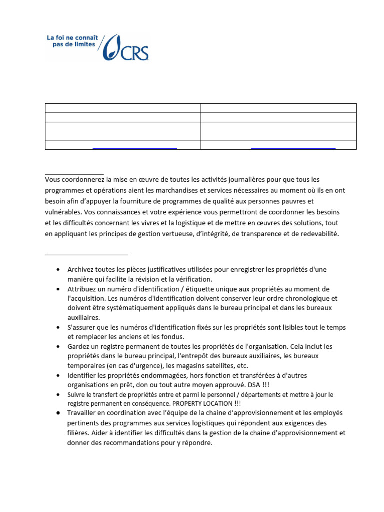 JD Logistic Officer | PDF