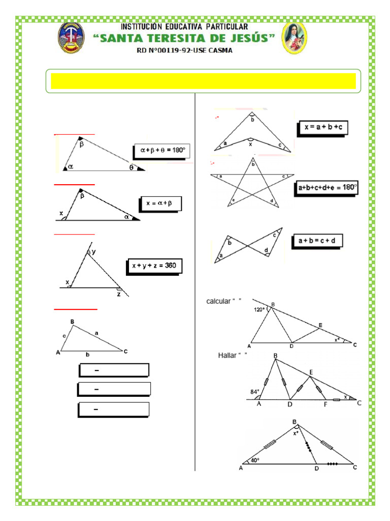 Triángulos I Ok Ok-1° A-B | PDF