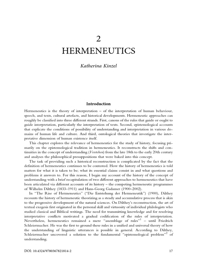 Hermeneutics | PDF
