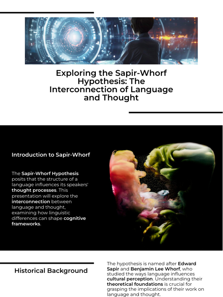Slidesgo Exploring The Sapir Whorf Hypothesis The Interconnection of ...