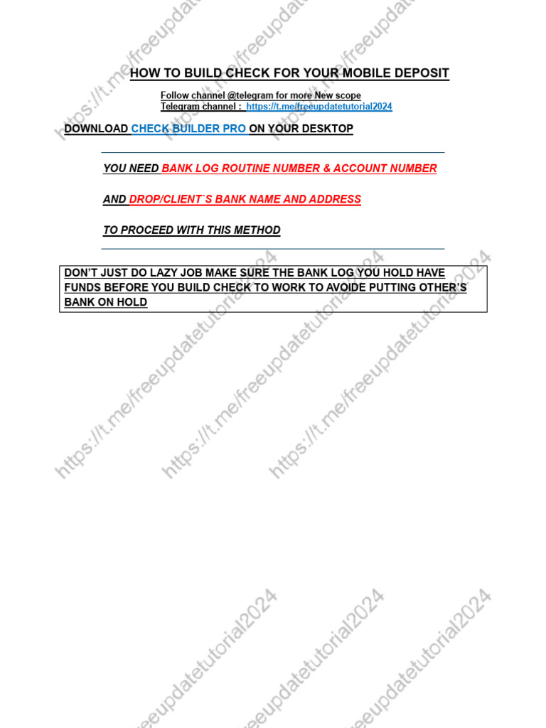 How To Build MD Check | PDF