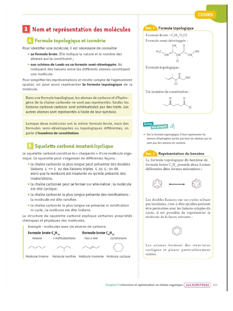 Cour Chimie 9 Structure de La Chimie Organique | PDF