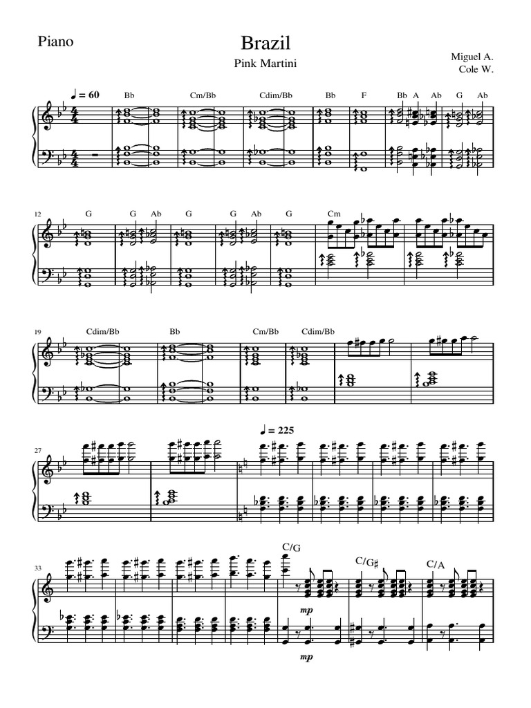 Brazil - Jazz Combo-Piano | PDF