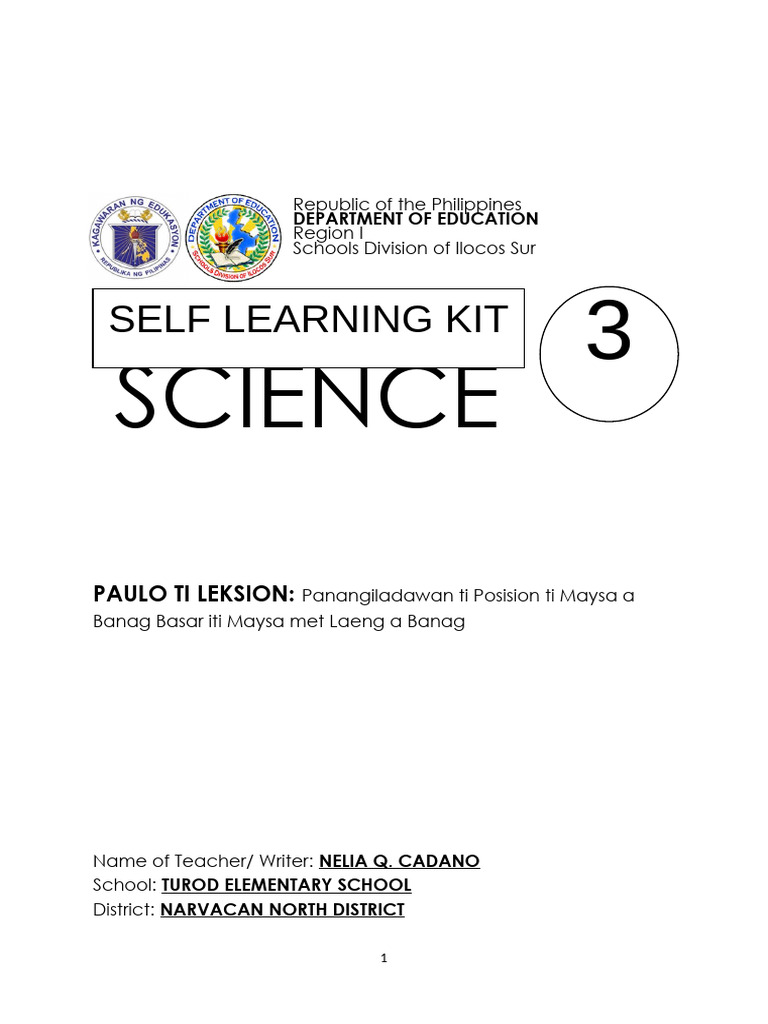 SCIENCE 3-Week 1 | PDF