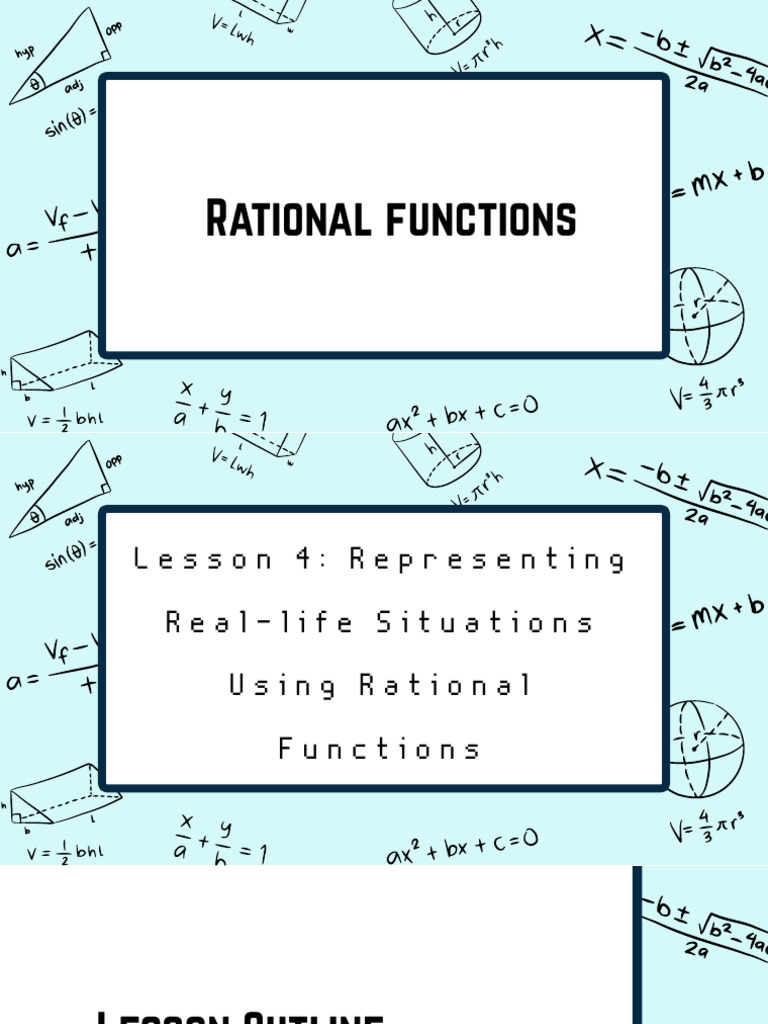 PDF q1 Week 4 5 Lesson 4 6 Rational Functions With Quiz No. 4 and 5 1 | PDF