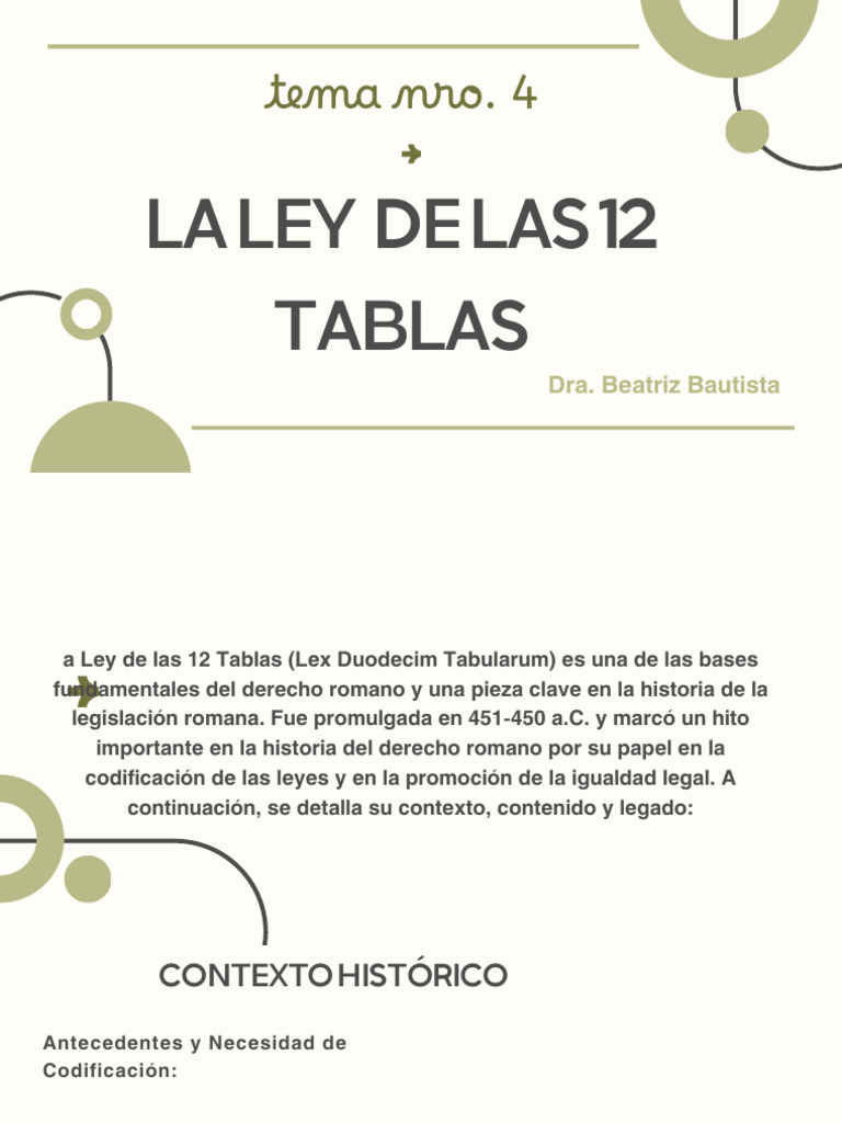 TEMA 4 Las 12 Tablas | PDF