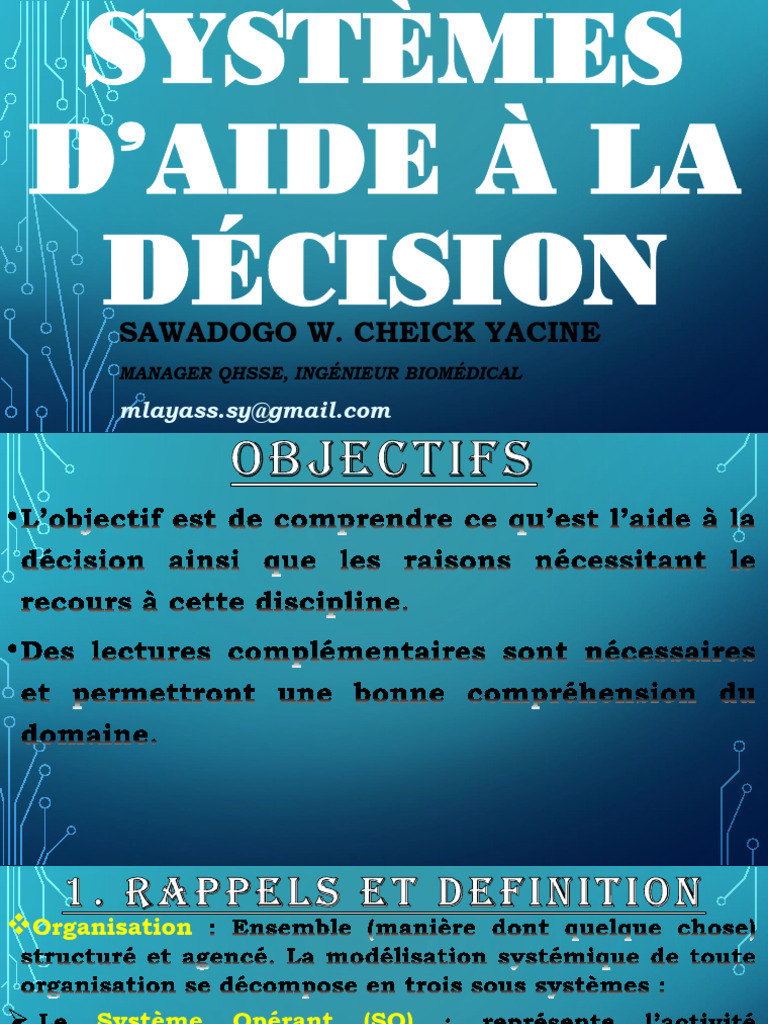 Systèmes D'aide À La Décision Master 2 | PDF