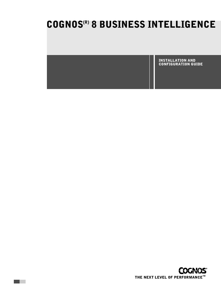 Cognos 8 Bi Installation and Config Guide | PDF | Web Server | Internet ...