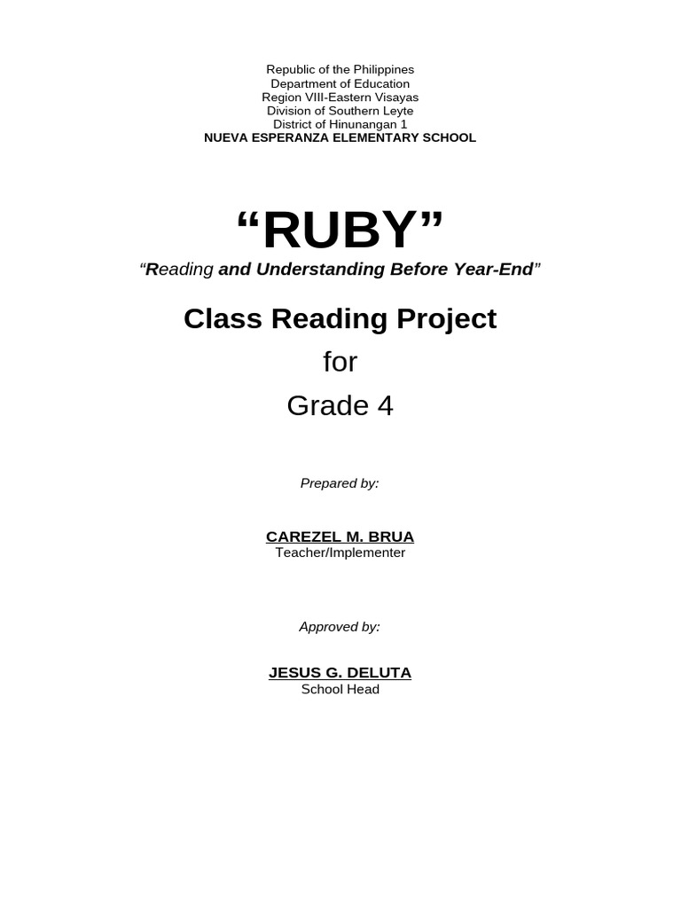 Classroom Reading Program | PDF