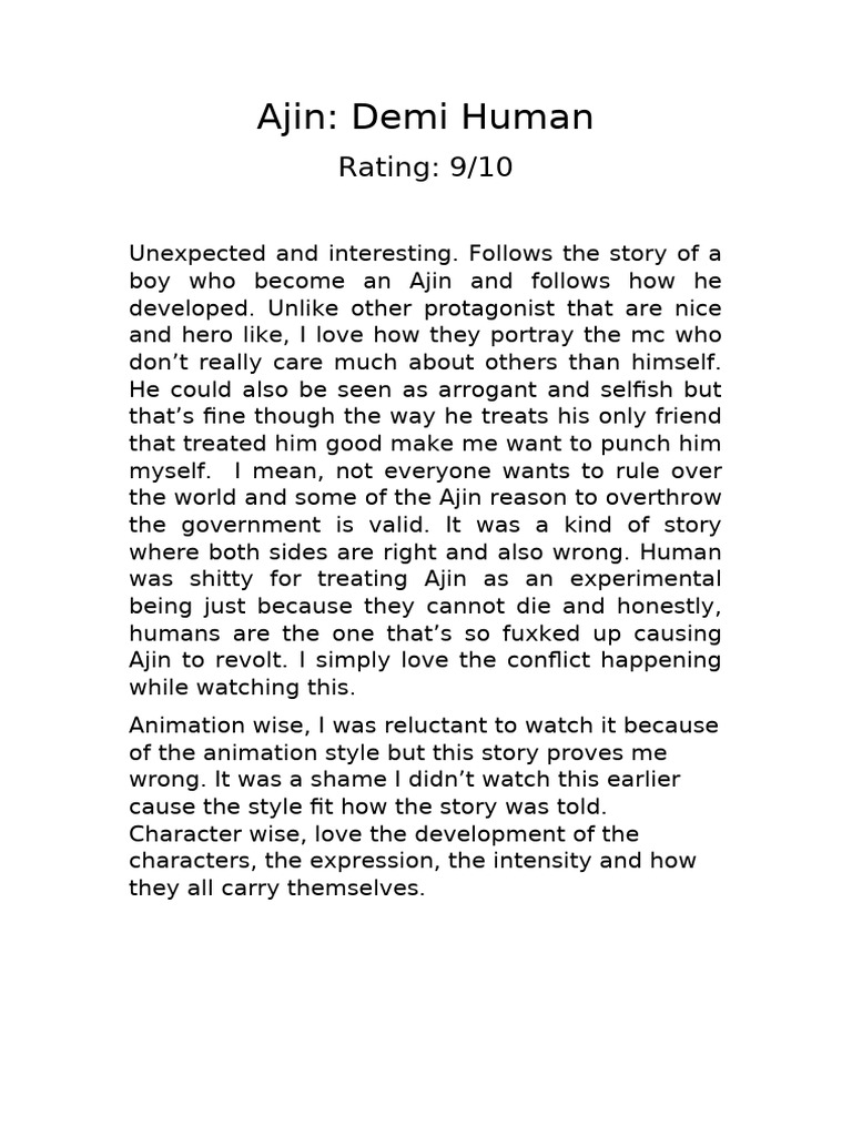 Ajin Review | PDF