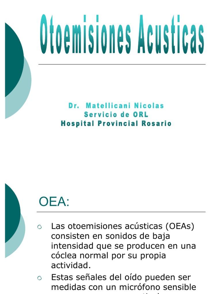 Otoemisiones Acustica s NICO