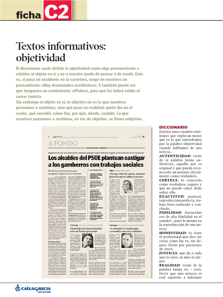 textos informativos y objetividad | PDF