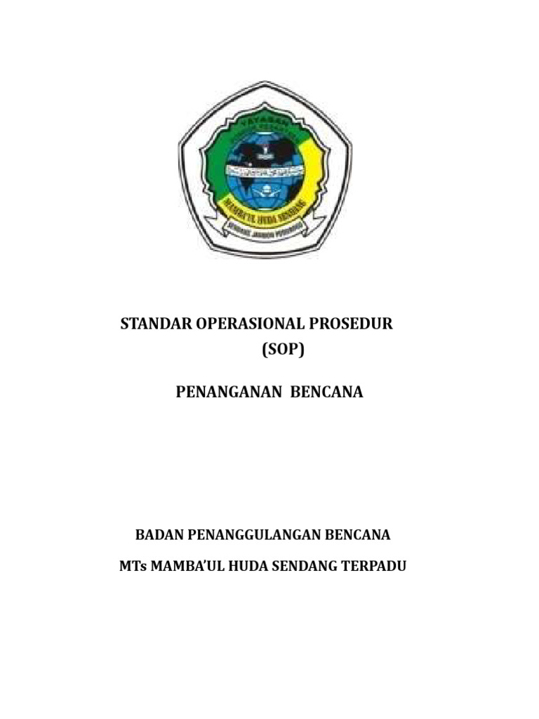 Sop Mitigasi Bencana | PDF