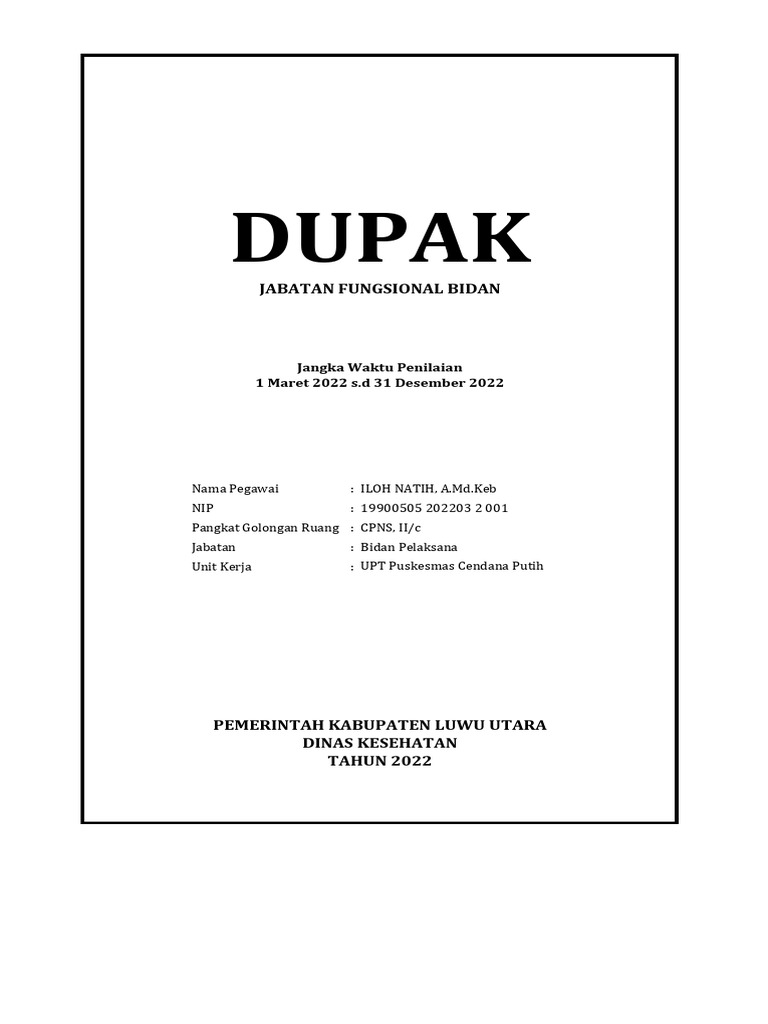 Dupak 2022 | PDF