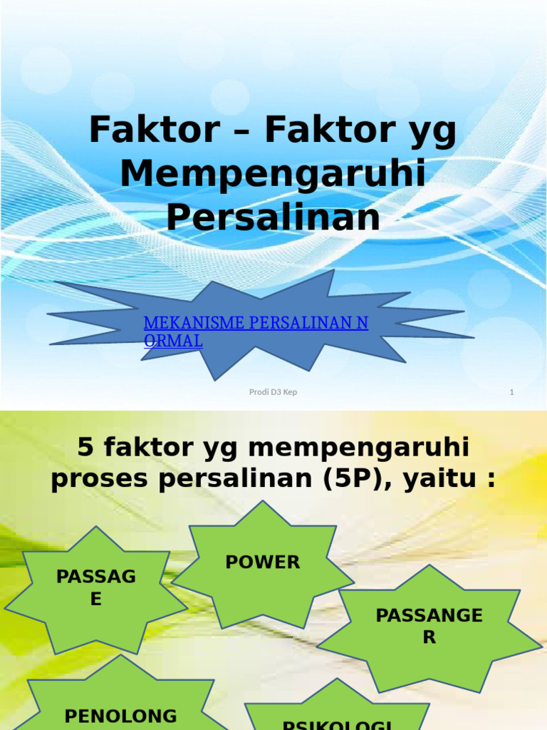 Faktor Faktor Yang Mempengaruhi Persalinan | PDF