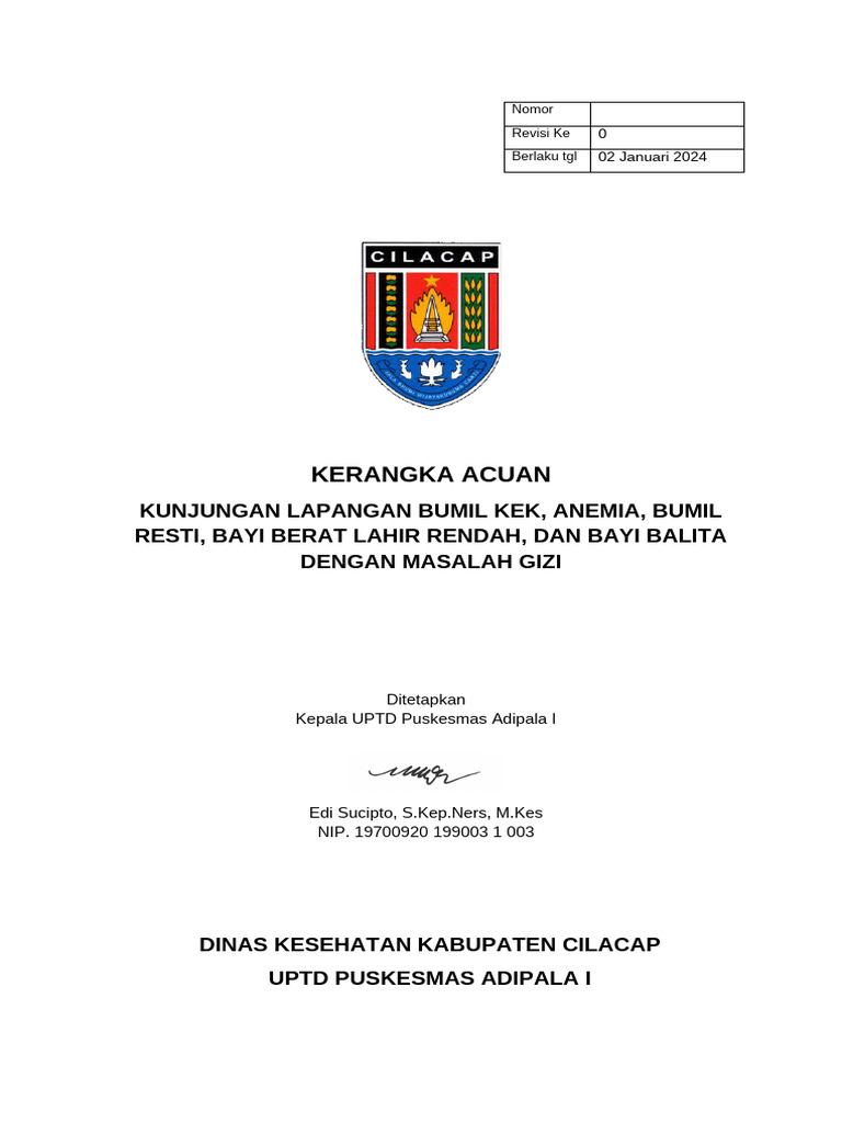 KAK KUNJUNGAN LAPANGAN BUMIL KEK DAN ANEMIA | PDF KAK KUNJUNGAN LAPANGAN BUMIL KEK DAN ANEMIA | PDF