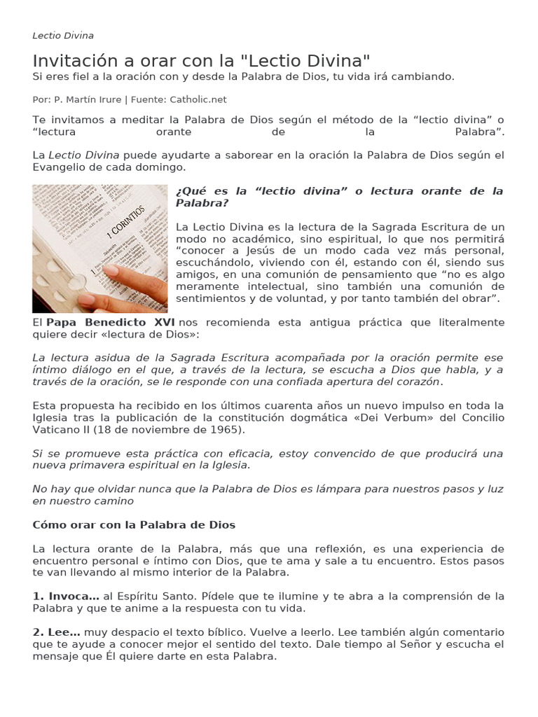 Lectio Divina | PDF