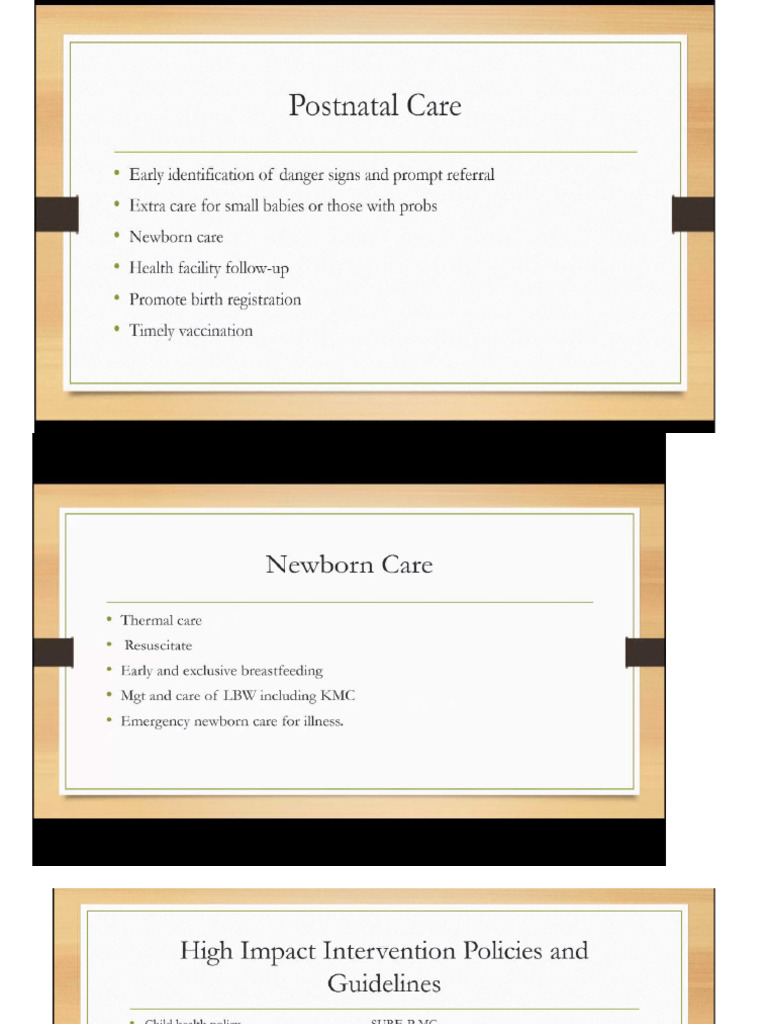 High Impact Interventions Neonaltal Helath | PDF