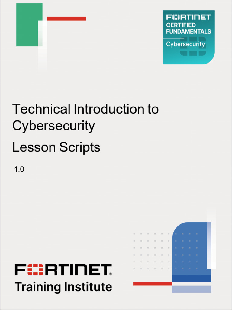 Technical Introduction To Cybersecurity 1.0 Lesson Scripts 2024-JULY | PDF