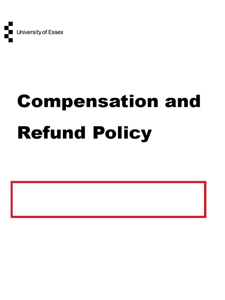 Compensation and Refund Policy 2023 Entry | PDF