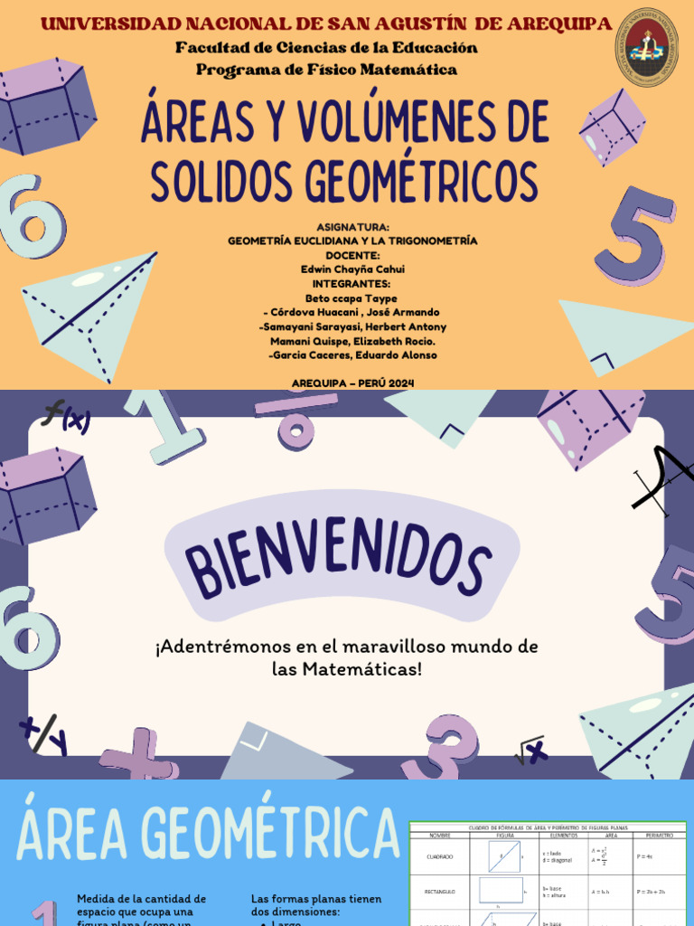 Áreas y Volúmenes de Solidos Geométricos ..... | PDF