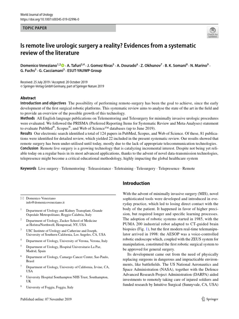 Is Remote Surgery A Reality | PDF