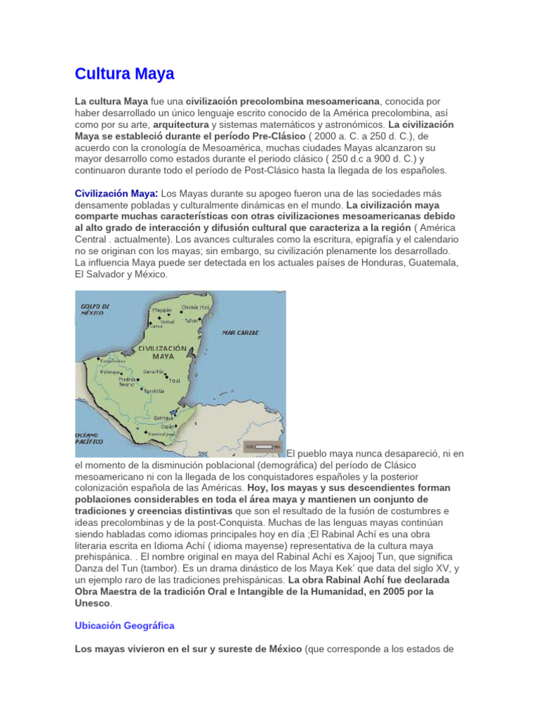 Cultura Maya | PDF