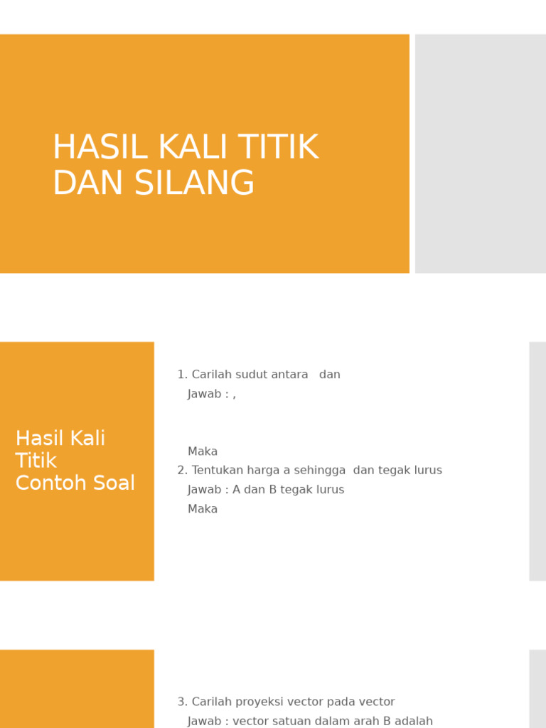 Hasil Kali Titik Dan Silang | PDF