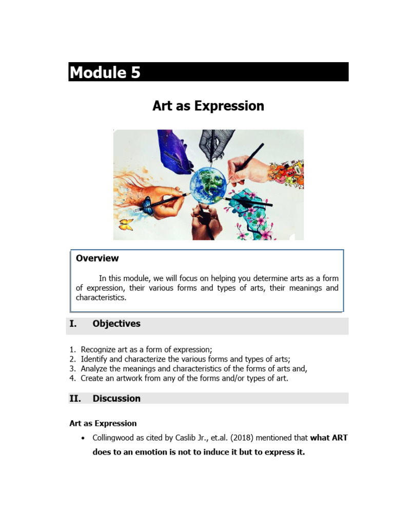 Module 5 - Art As Expression | PDF