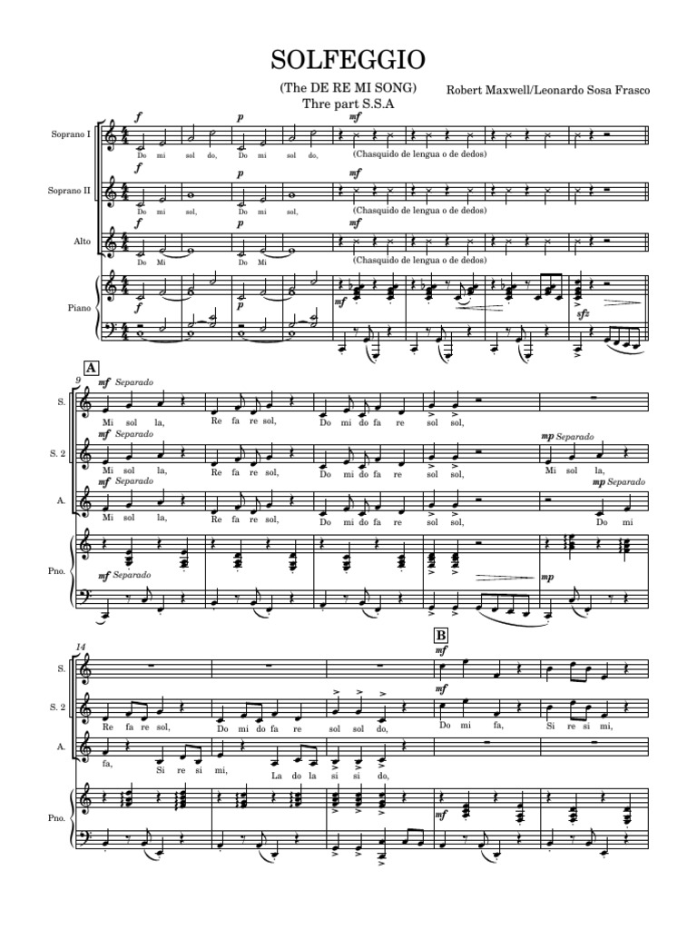 Solfeggio - Robert Maxwell | PDF
