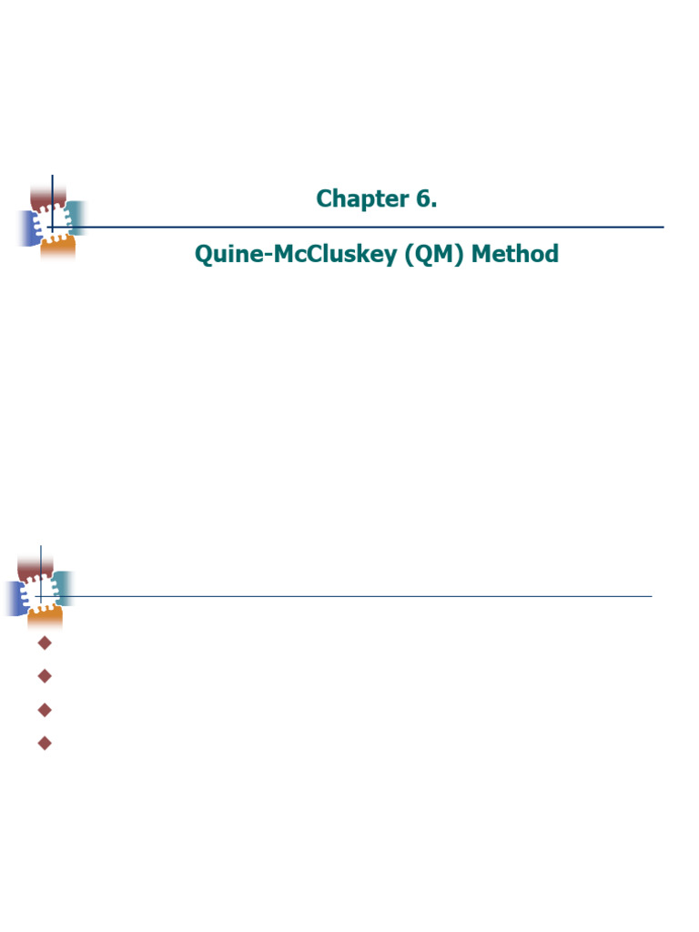 Roth 6 Quine-McCluskey Method | PDF