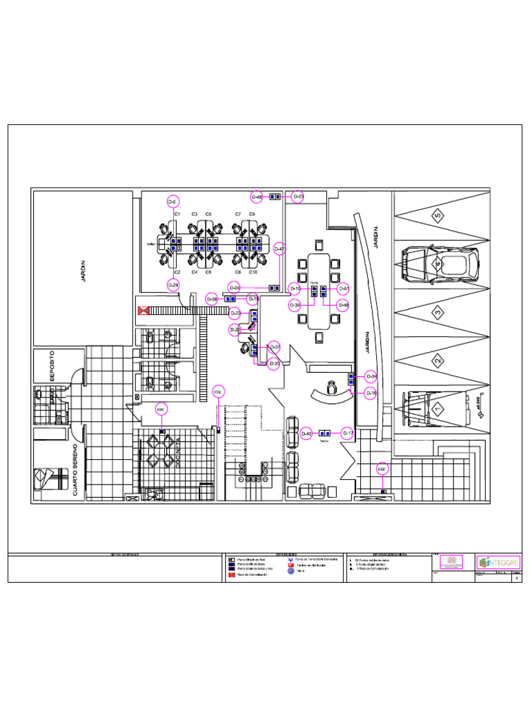 PLANO DE CABLEADO-planta baja datos | PDF
