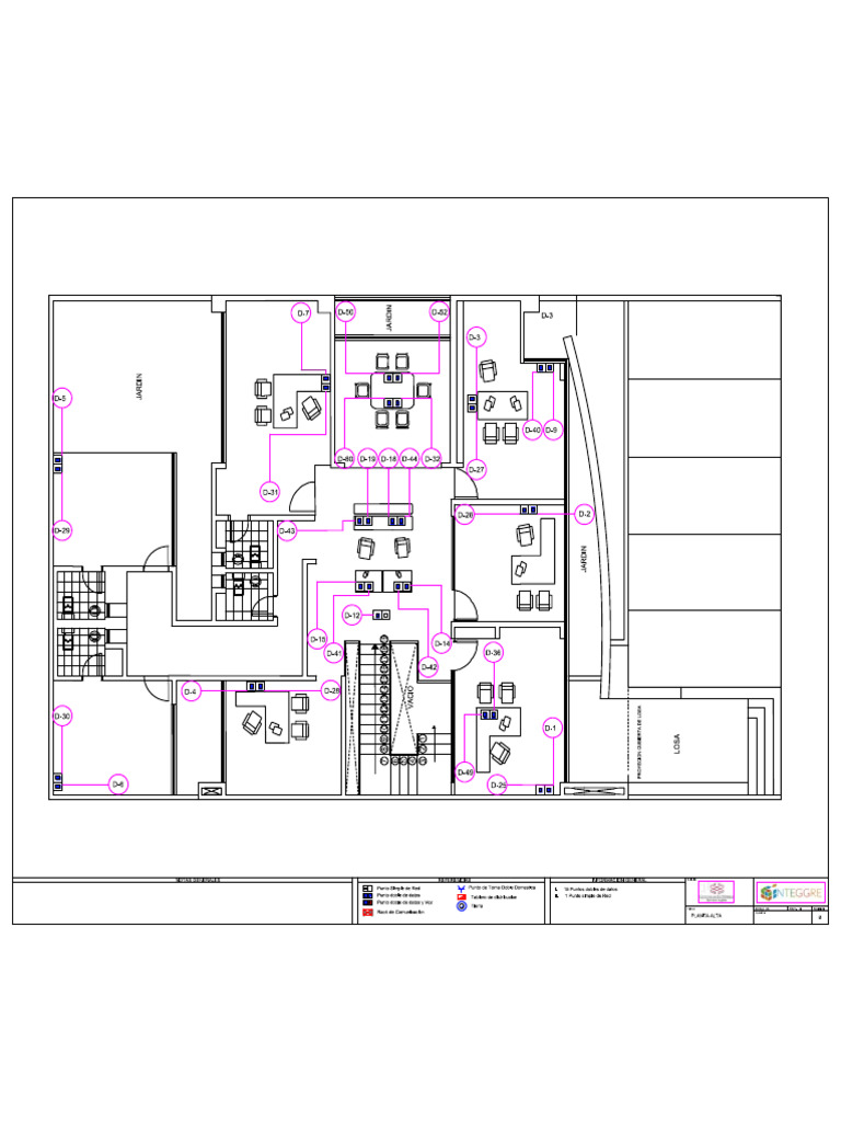 PLANO DE CABLEADO-planta alta datos | PDF