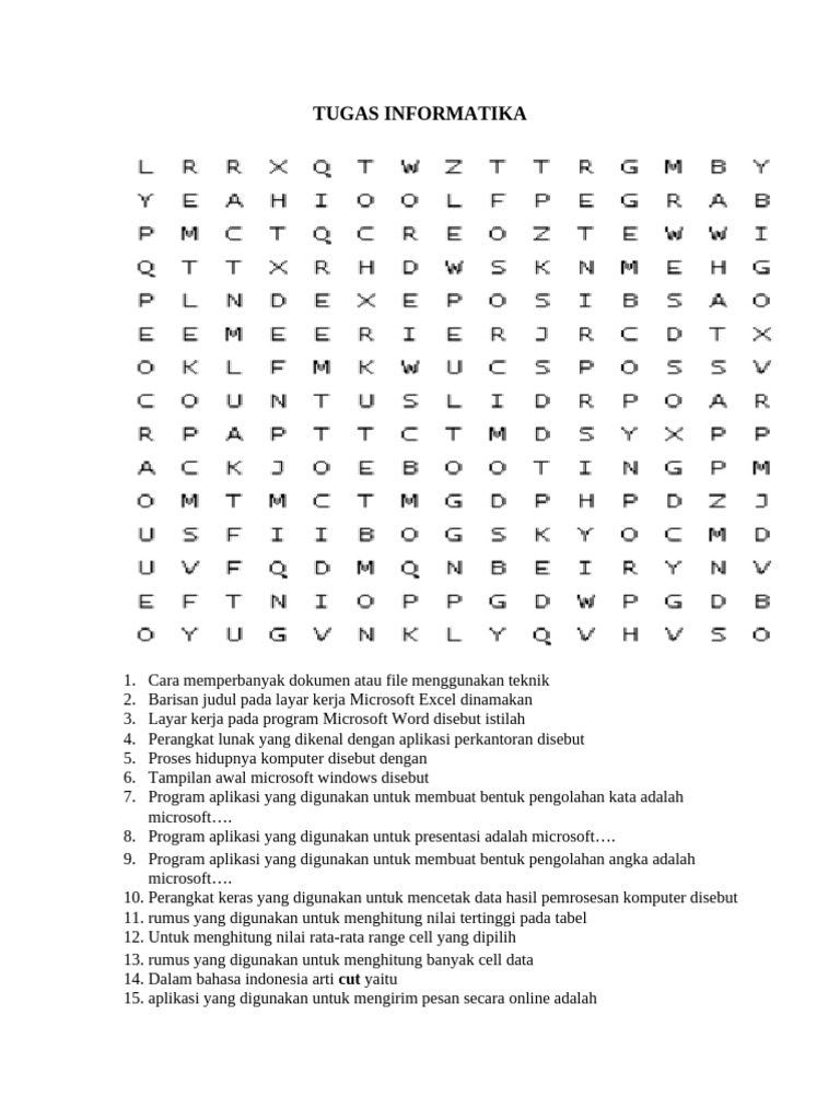 Tugas Informatika Puzzle | PDF