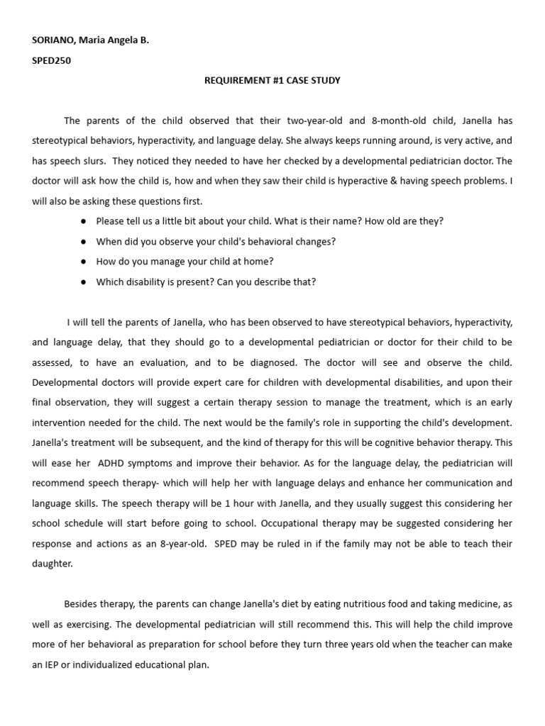 SORIANO Maria Angela - Case Study | PDF