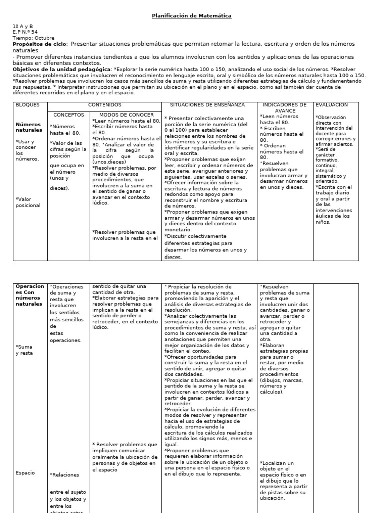 Matematica - Octubre | PDF