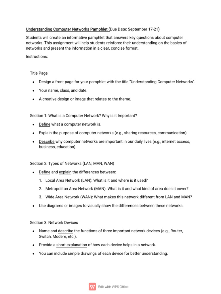 Understanding Computer Networks Assignment Plan | PDF
