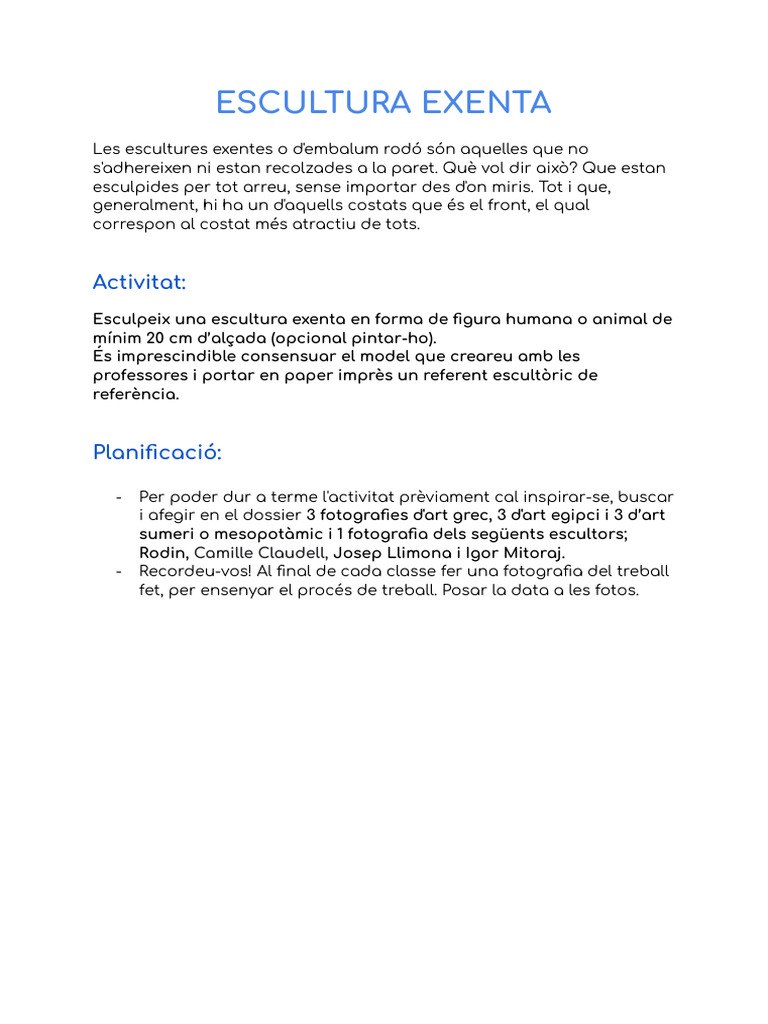 Escultura Exenta | PDF