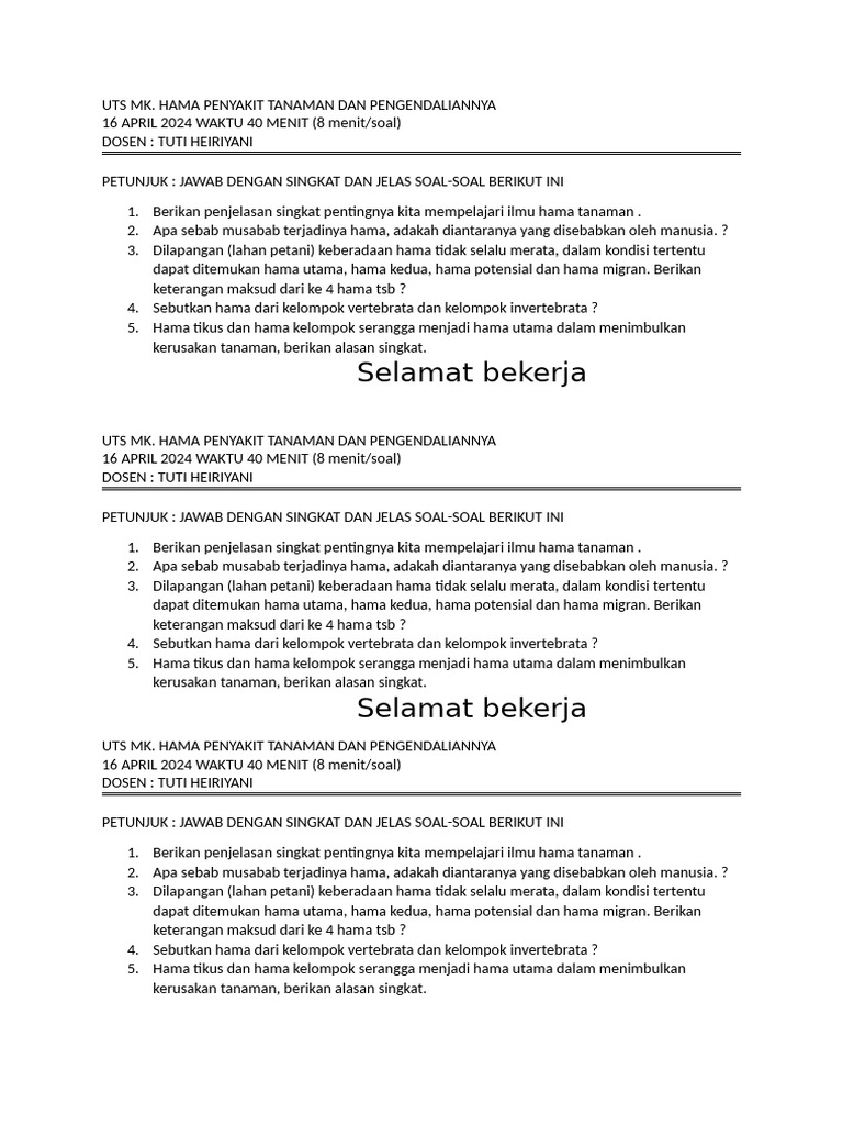 UTS MK HPT Pengendalian | PDF